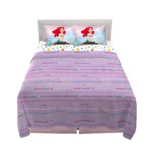 disney princess kids bedding super soft microfiber sheet set, full, "official" disney product by franco