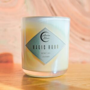 Auric Moon | Desert Sage + Lavender Scented Luxury Soy Coconut Candle for Women | Slow 70+ Hour Burn | Wood Crackling Wicks | Hand-Poured in California