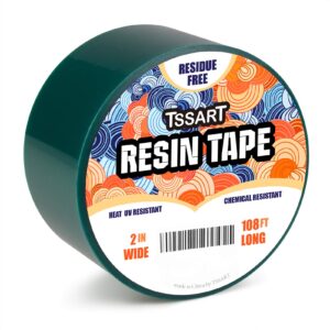 tssart resin tape for epoxy resin molding - silicone thermal adhesive tape, oxidation and high temperature resistance easy peeling, epoxy release tape - 2 inch wide 108ft long