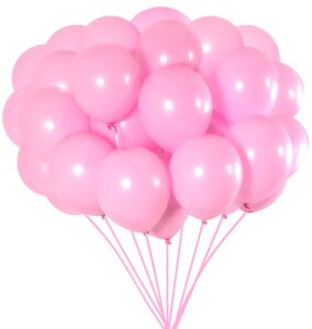 jonhamwelbor pink balloons 12 inch 100 pack light pink latex party balloons pastel pink helium balloons wedding girl sweet birthday bride baby shower party decorations