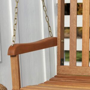 Woodlawn&Home 4’ Hardwood Swing with Chains in Honey Finish 800032