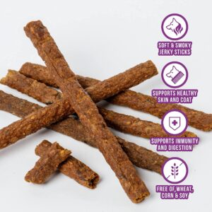 Wild Nature Duck Jerky Dog Treats | Healthy, All-Natural Duck Jerky Sticks Made in The USA Only | High Protein, Soft Chew Dog Jerky Treats | Grain Free Superfoods | Perfect Training Treats | 3 Pack