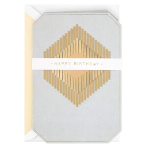 hallmark signature birthday card (gold diamonds)