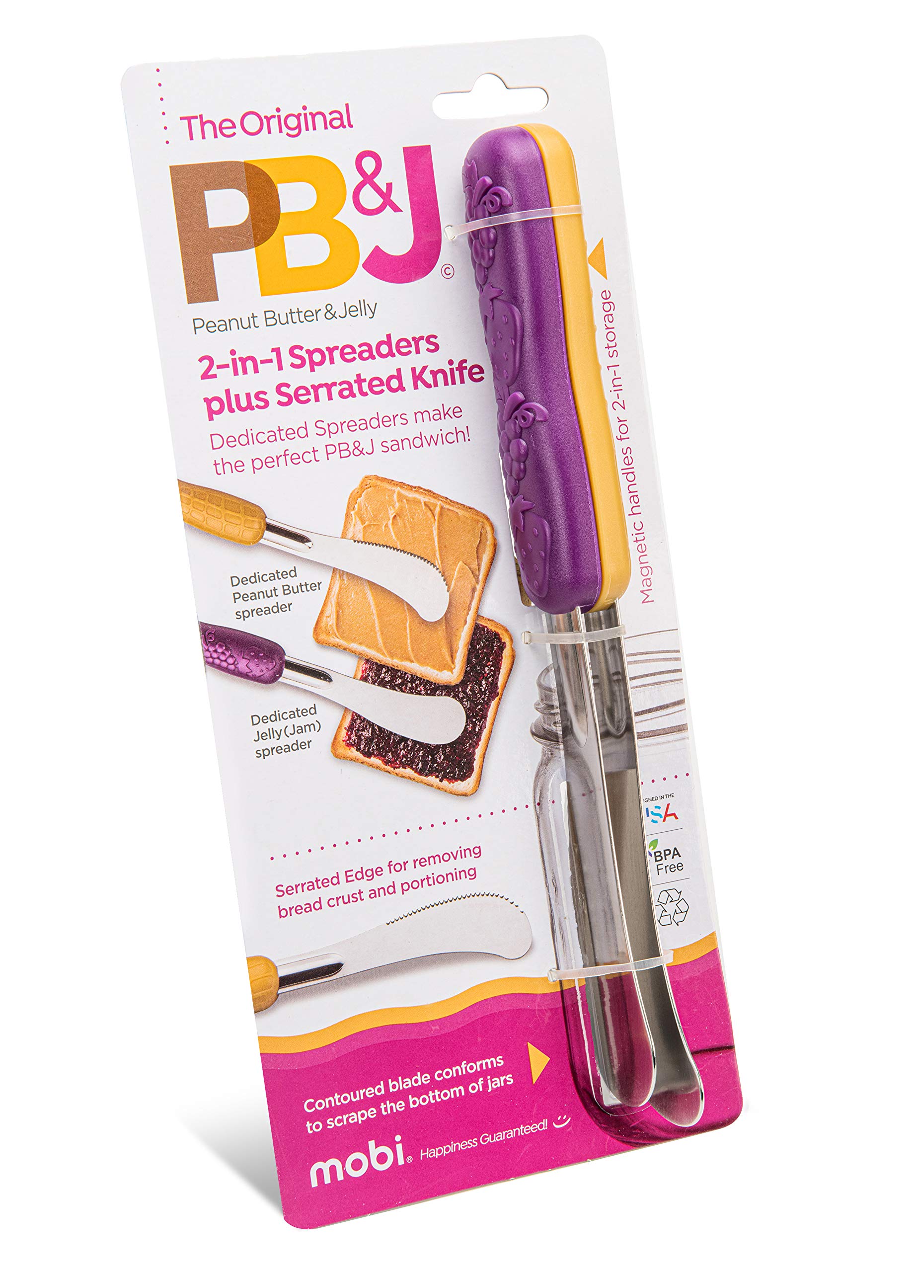 Mobi Peanut butter and jelly knife and spreader set