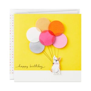 hallmark signature birthday card (dog with balloons)