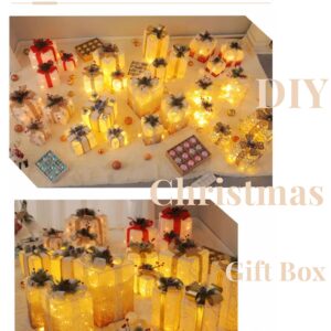 Acrylic Box with Lid Clear Acrylic Box Plastic Square Cube Christmas Display Boxes 24 Packs Transparent Candy Jewelry Organizing Storage Box Wedding Party Favor Decorations Box