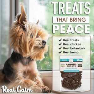 Hank & Harley Dog Calming Treats: with Real Chicken, Hemp and Soothing botanicals. 8oz, Approx 260 Pieces. Soft Chews Help Anxiety, Stress, Aggression, Barking and Fear of Thunderstorms and Fireworks