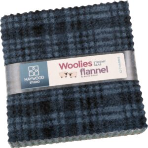 Bonnie Sullivan Woolies Flannel Stormy Seas Charm Pack 42 5-inch Squares Maywood Studio