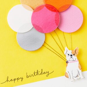 Hallmark Signature Birthday Card (Dog with Balloons)