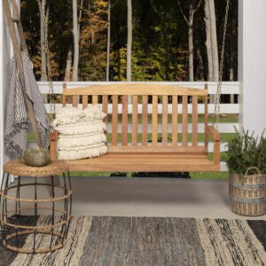 Woodlawn&Home 4’ Hardwood Swing with Chains in Honey Finish 800032