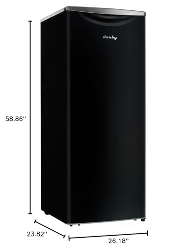 Danby DAR110A3MDB 11 Cu. Ft. Apartment Basement Sized Contemporary Classic Refrigerator with 3 Adjustable Glass Shelves and Bottle Storage, Black