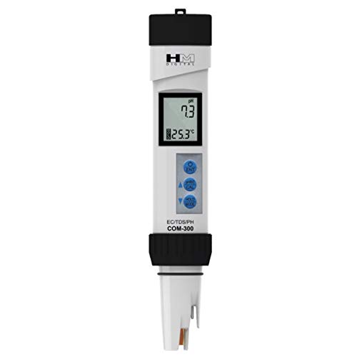 HM Digital COM-300, Professional Waterproof PH/TDS/EC/Temp Meter (Pack of 2 pcs)