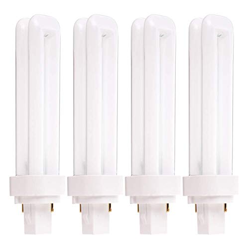 (4 Pack) PL18W/2U/2P/841 18-Watt Double Tube G24d-2 (2 Pin) Base 4100K CFL-Plug-in Replacement for Sylvania 21111 / 20678 CF18DD/841/ECO - GE 97580 F18DBX/841/ECO - Philips 383190 PL-C18W/41/USA/ALTO