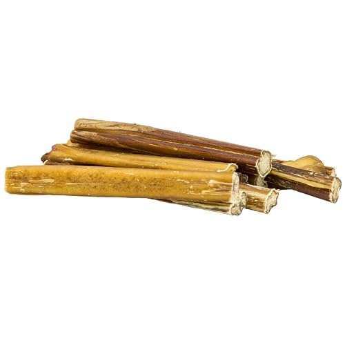 hotspot pets Bully Sticks 6 Inch- 10 Pack- Premium Natural Long Lasting Bully Sticks for Medium Dogs Beef Pizzle Treats - Grain Free Fully Digestible Rawhide Alternative Stix