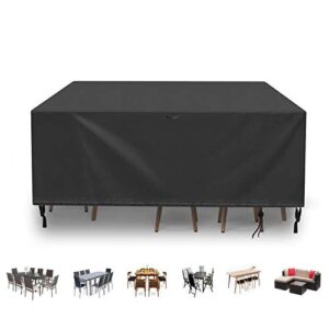 pomer patio furniture cover, 90 inch rectangle outdoor table cover for sofa sectional waterproof heavy duty garden couch cover - 90x62x28 inch