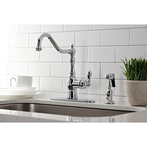 Kingston Brass GSY7701ACLBS American Classic Kitchen Faucet, Polished Chrome 10 x 9.5 x 12.19