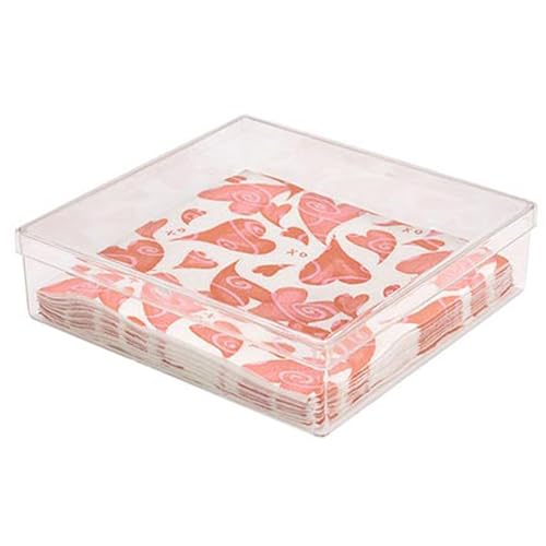 Pioneer Plastics 062C Clear Square Plastic Container, 5.25" W x 5" D x 1.375" H, Pack of 12