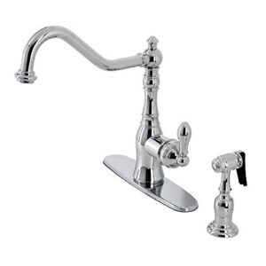 kingston brass gsy7701aclbs american classic kitchen faucet, polished chrome 10 x 9.5 x 12.19