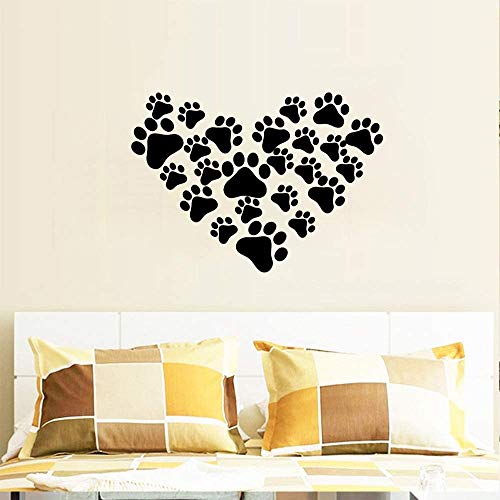 SITAKE 76 Pcs Dog Decor Stickers, 40 Pcs Dog Paw Print Stickers and 36 Pcs Dog Bones Stickers, Dog Decorations Wall Floor Windows Decal Stickers for Room, Teen Girl’s and Boy’s Room