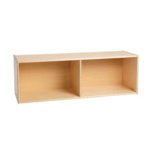 Infant Toddler Single Divided Storage Shelving, Birch Ply Construction, Fully Assembled, Toy and Book Storage Organizer