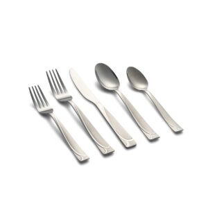 Cambridge Silversmiths Mena Sand 40-Piece with Chrome Buffet Flatware Set