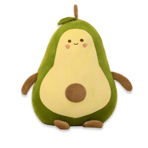 oukeyi 18 inch snuggly stuffed avocado fruit soft plush toy hugging pillow gifts for kids, girl, boy, and friendsbest gift for kids christmas