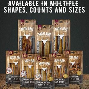 Mon Ami Small Bully Sticks for Large and Small Dogs (5-6 inches, Pack of 24) - Grass Fed Dog Treats - Bully Sticks Natural Dog Treat