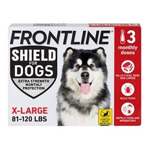 frontline shield flea & tick treatment for x-large dogs 81-120 lbs. count of 3