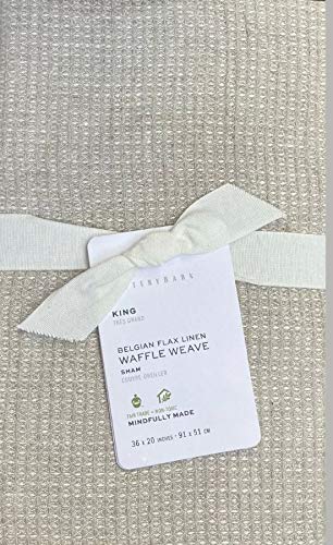 Pottery Barn Belgian Flax Linen Waffle Duvet Cover King/California King & Two King Shams ~Flax