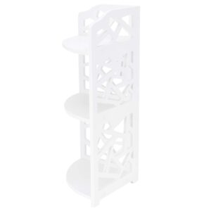 Atyhao Corner Table Shelf, 3-Tier Corner Storage Shelf Plant Stand Storage Rack for Small Spaces Bathroom Bedroom Organizer