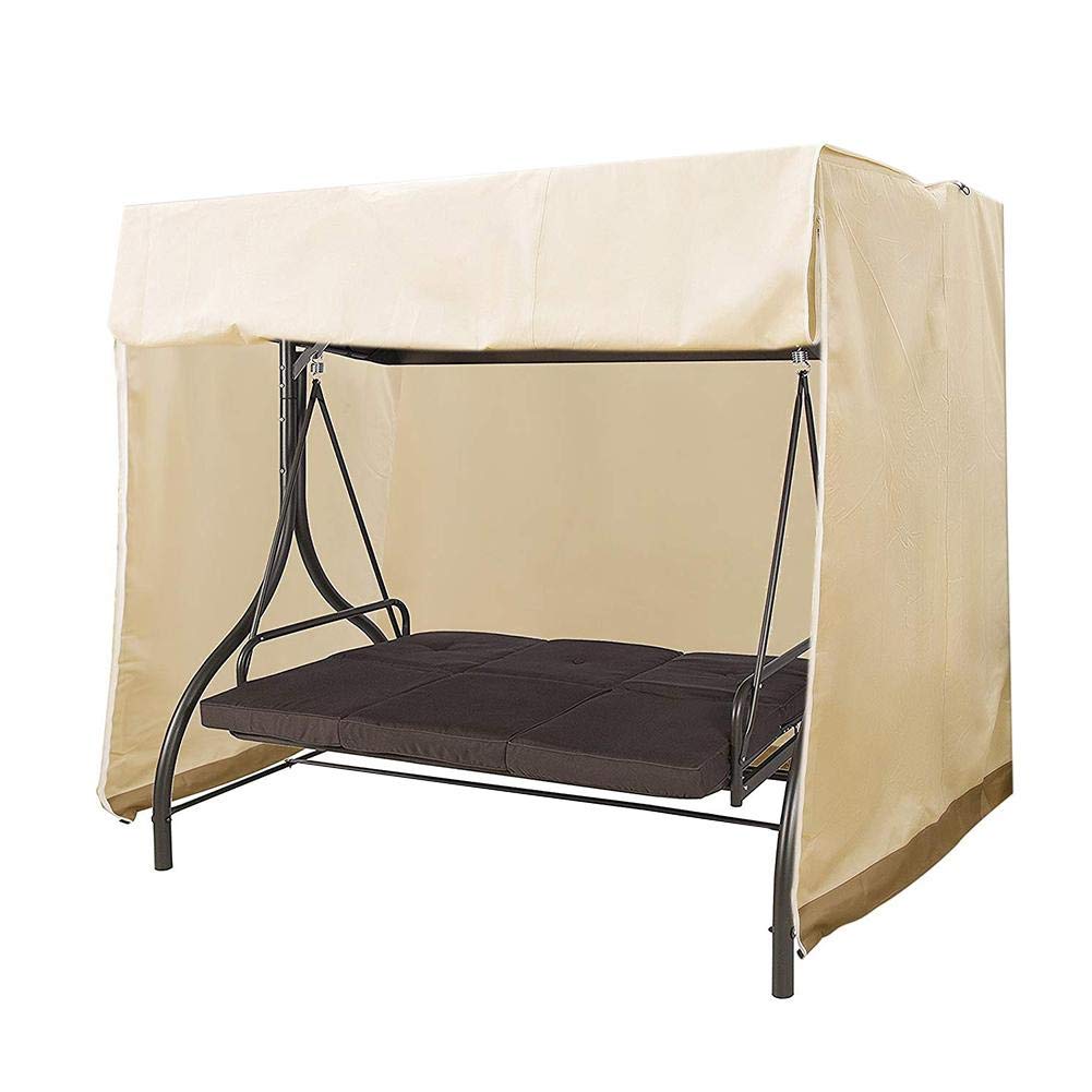 Outdoor Swing Covers Waterproof Patio Swing Cover 3 Triple Seater Durable Garden Swing Hammock Glider Cover Outdoor Furniture Protector 87x67x50 Inch