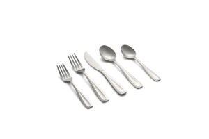 cambridge silversmiths waylen mirror 40-piece with rustic bronze buffet flatware set