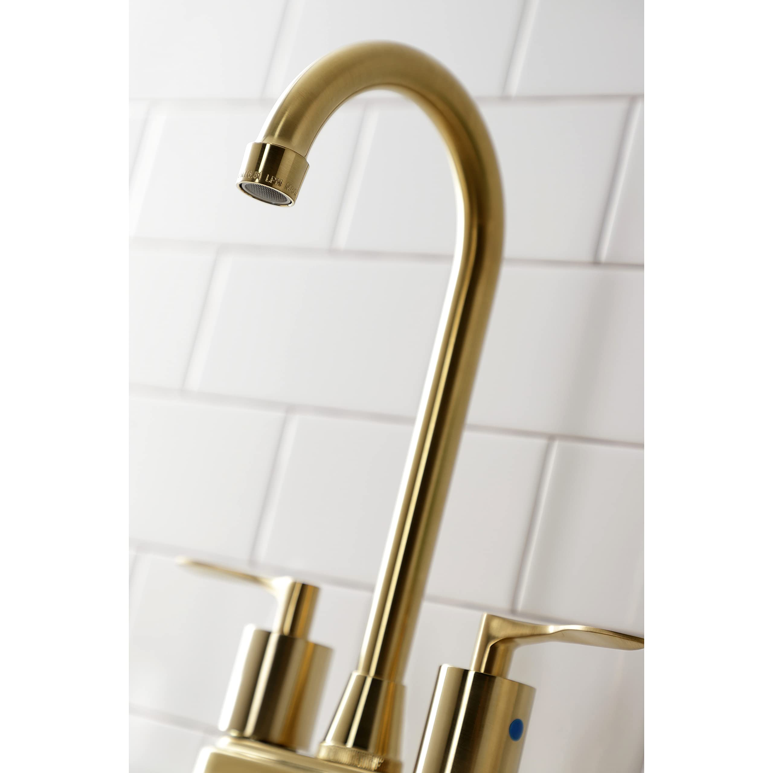 Kingston Brass KB8497SVL Serena Centerset Bar Faucet, Brushed Brass