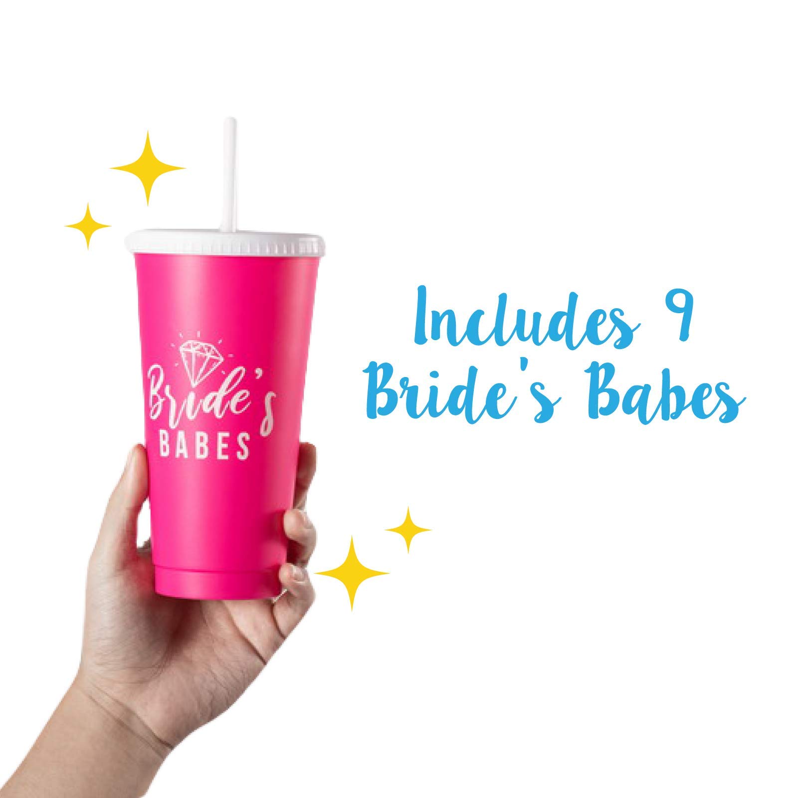 Pop Fizz Designs Bachelorette Cups for Bachelorette Party [10 Pack], Bachelorette Party Supplies, Bachelorette Party Cups, Bride Cup, Bridesmaids Cups, Bridal Party Cups, Bridesmaid Tumbler Set of 10