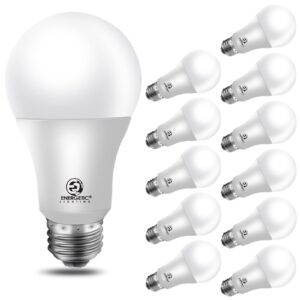 energetic 12-pack a19 led bulb 100w daylight 5000k dimmable light bulbs, 13.5w 1600lm cri80+, 15000hrs, ul listed