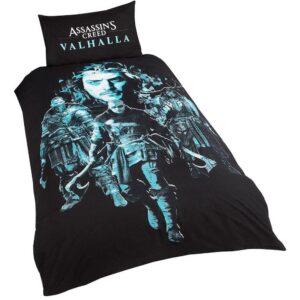 assassin's creed valhalla single duvet cover and pillowcase set