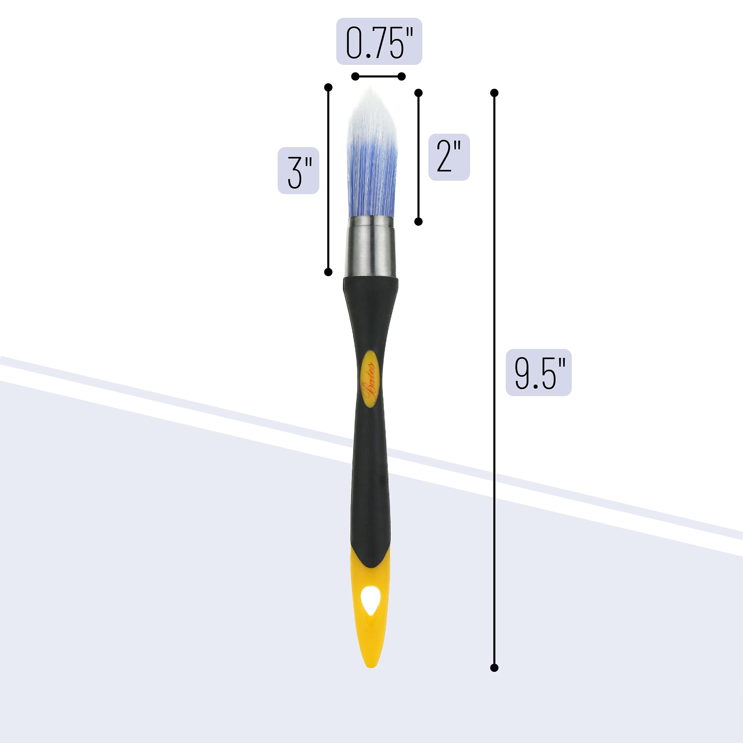 Bates- Trim Brush, 0.75 Inch, Edge Painting Tool, Trim Paint Brushes, Trimmer Edger, Trim Brush