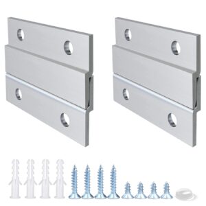 french cleat picture hanger 2 inches aluminum z hanger supports 30lbs - interlocking wall mounting bracket hardware kit for hanging mirrors, picture, shelf, whiteboard, art, frames (2"-2pairs)