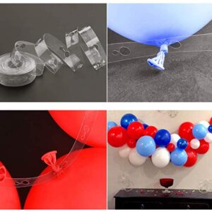 Red Blue Black Balloon Arch Kit - 104pcs 16ft Balloon Strip for Boys Kids Party Backdrop, Birthday, Graduation Balloon Decor Supplies