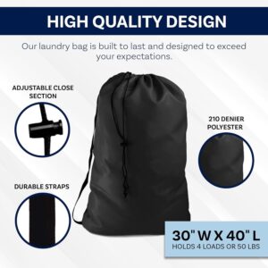 SILVER Heavy Duty Laundry Bag w/Shoulder Strap by Ultra Essentials, XXL 30" X 40" Tear Resistant Utility Bags, Dorm Hamper, Camping Tent, Sports Ball, Clothes, Yarn Storage, 1 Lavender Sachet