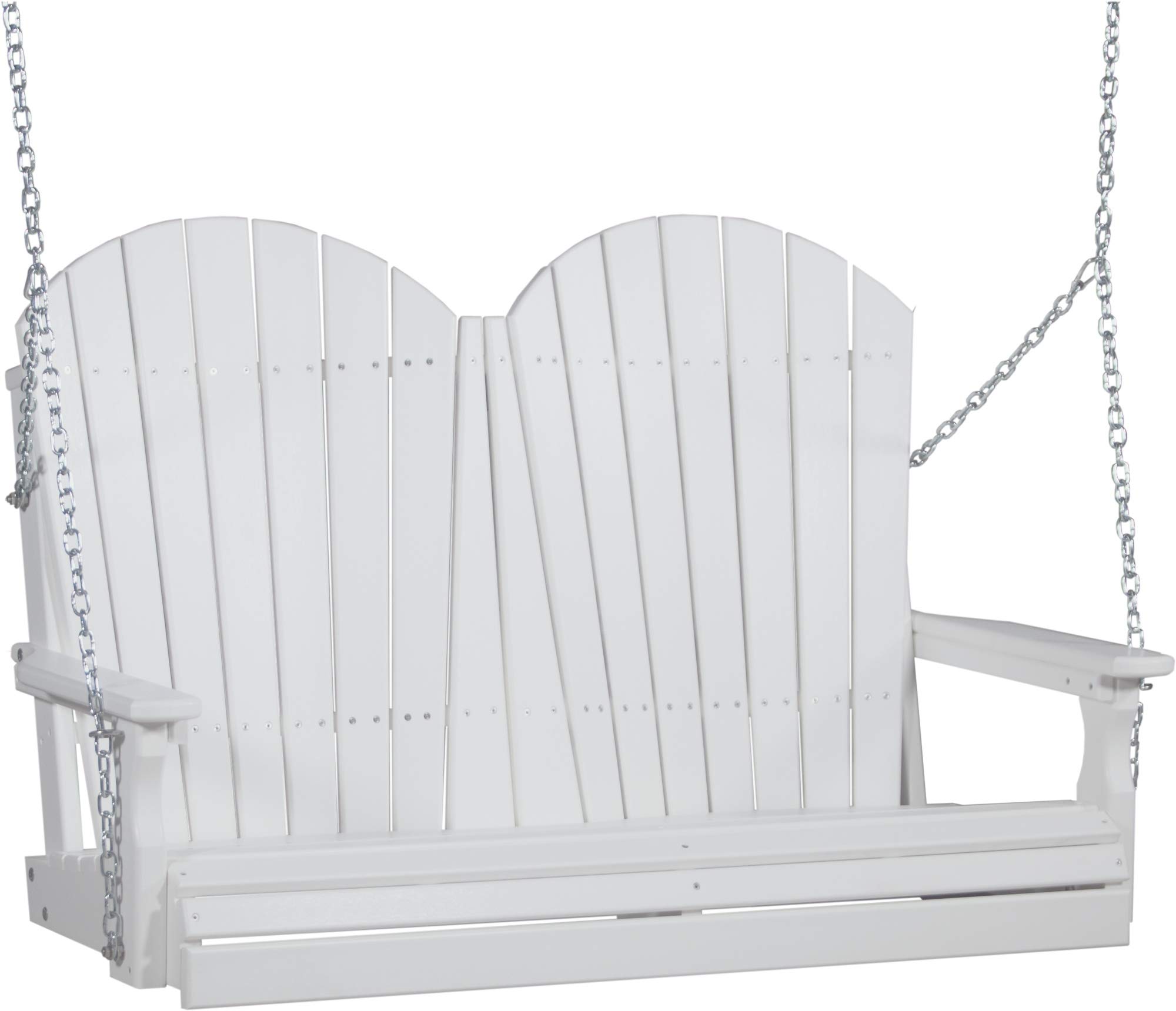 LuxCraft Adirondack Porch Swing 4' (White)