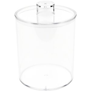 pioneer plastics 277c clear round plastic container with lid, 4.0625" w x 4.75" h