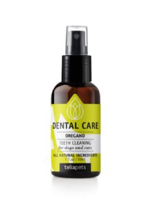 teliapets oregano dental care spray for pet's teeth & gums - natural dog's & cat's teeth cleanser - bad breath, plaque, periodontitis & gingivitis fighter -quick & simple oral relief - 30ml / 1oz