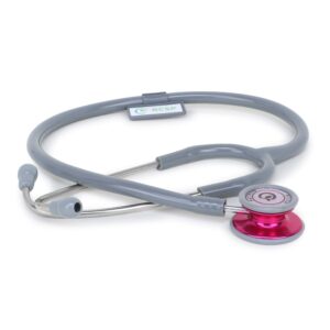 rcsp dual head stethoscope for doctors medical staff, nurses and medical student versatile, high acoustic sensitivity, durable, and comfortable for medical professionals cardio al light weight (grey)