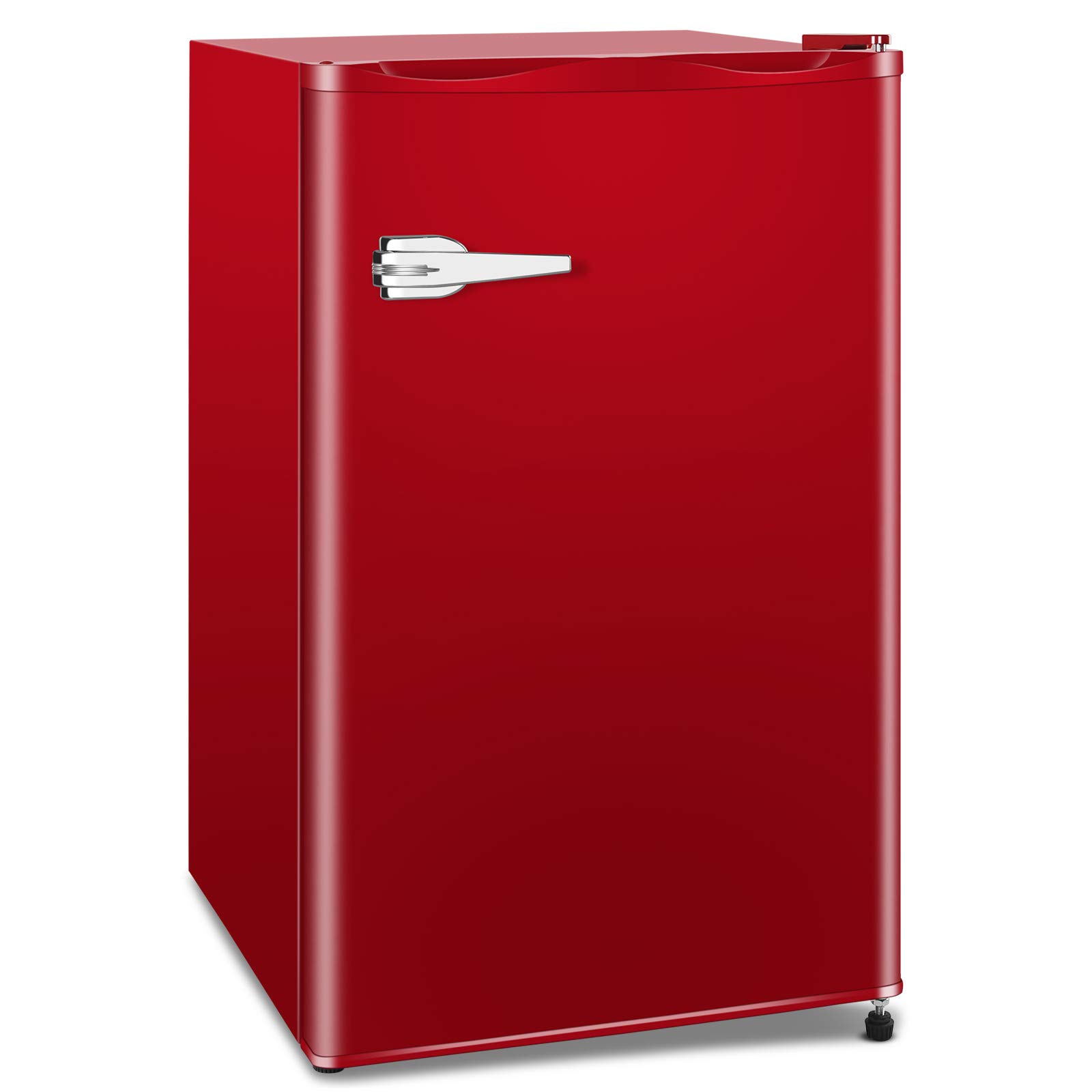 Kismile Small Freezer,Freestanding Mini Freezer with Reversible Door & Removable Shelf & Adjustable Temperature Control, Upright Compact Freezer for Apartment/Home/Office/Dormitory (Red, 2.3 Cu.ft)