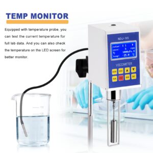 Saladulce Digital Rotary Viscometer with Temp. Probe, Lab Viscometer with Data Output, 10-6, 000,000 mPa.s Viscosity Meter Tester ±3% 100-240V