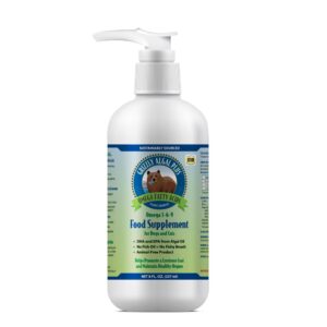 grizzly algal plus omega fatty acids supplement for dogs & cats, 8 fl oz - vegan, plant-sourced & made in usa algal oil omega 3-6-9, healthy skin & coat