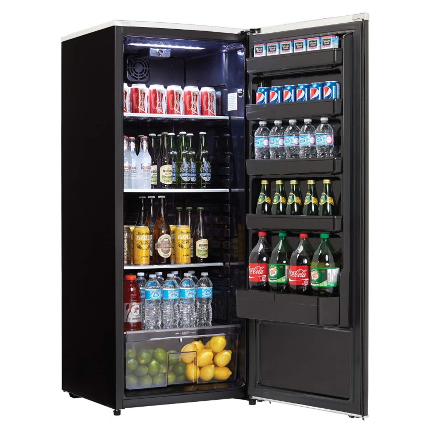 Danby DAR110A3MDB 11 Cu. Ft. Apartment Basement Sized Contemporary Classic Refrigerator with 3 Adjustable Glass Shelves and Bottle Storage, Black