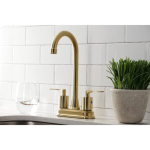 Kingston Brass KB8497SVL Serena Centerset Bar Faucet, Brushed Brass