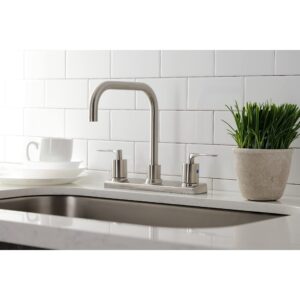 Kingston Brass FB2148SVL Serena 8" Centerset Kitchen Faucet, Brushed Nickel